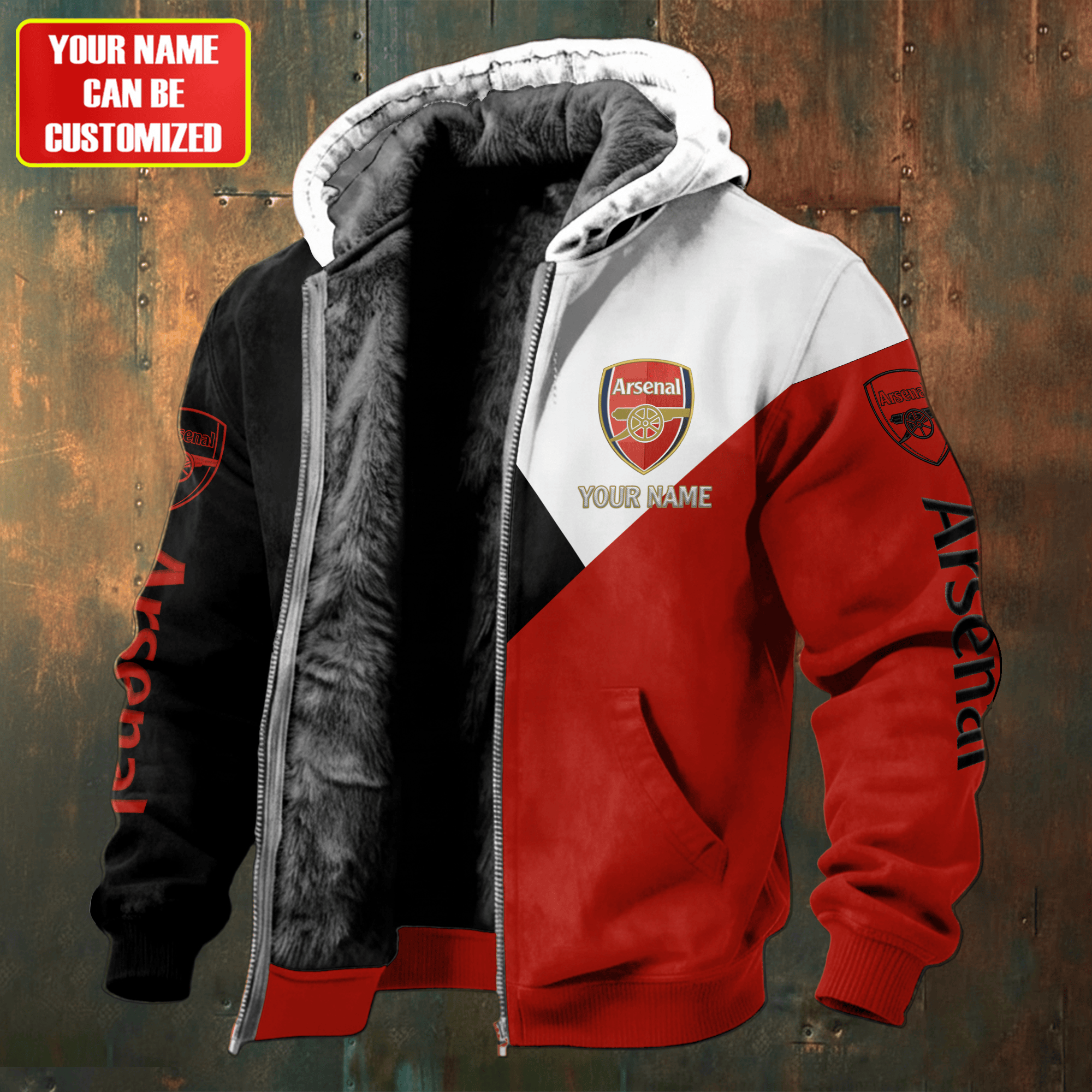 Personalized Arsenal Fleece inside Jacket – Gearprints