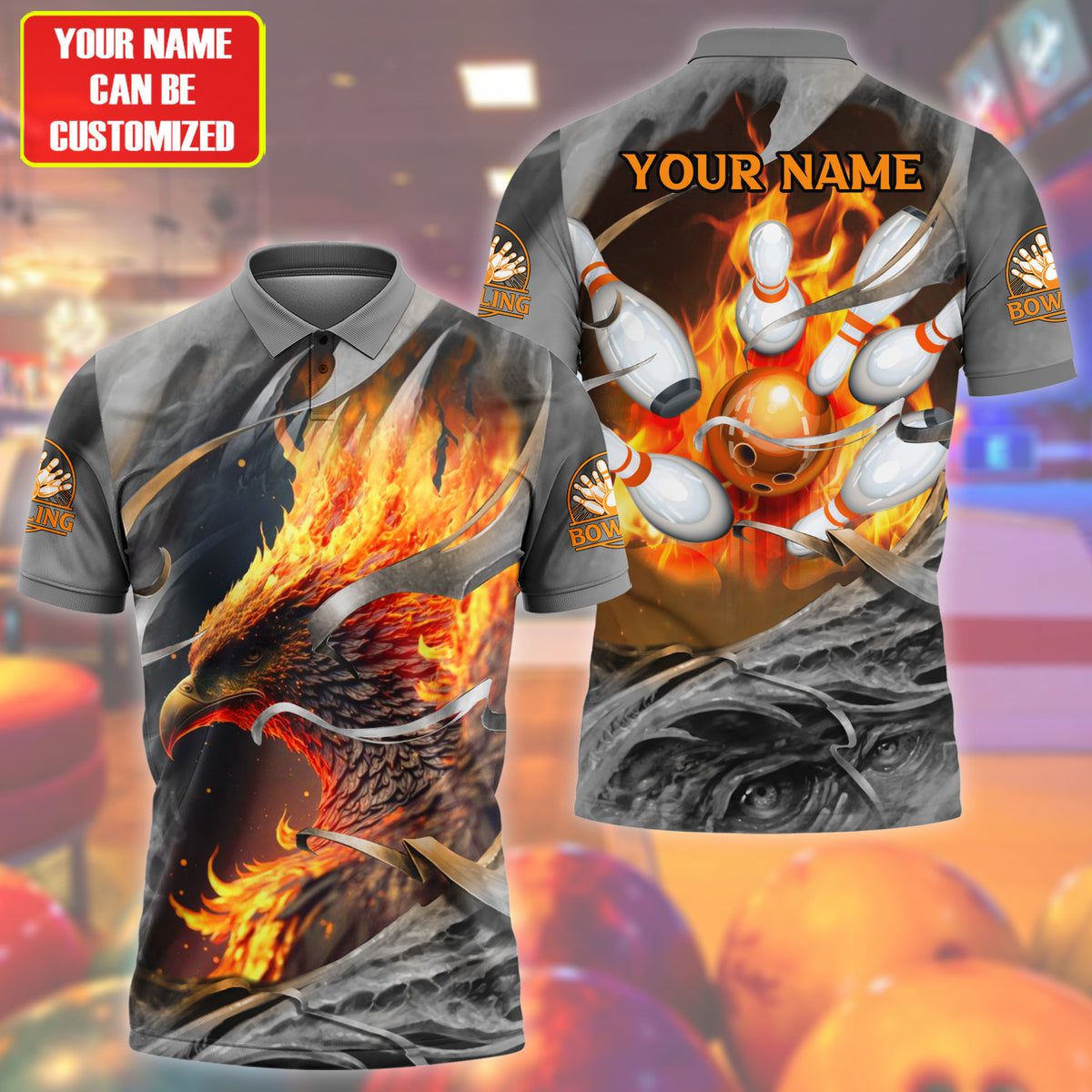 Personalized Name Phoenix Bowling All Over Printed Unisex Shirt S06060 ...